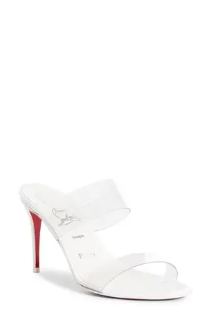 CHRISTIAN LOUBOUTIN Just Nothing Slide Sandal White