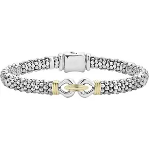 Lagos Derby Fluted Two-tone Rope Bracelet - Silver/gold