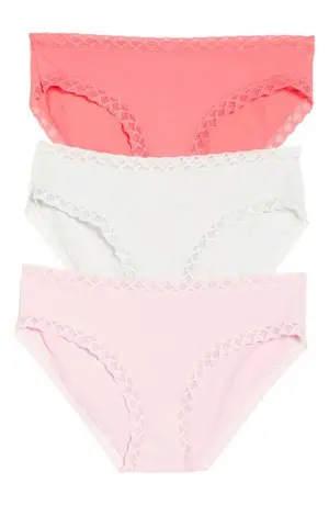Natori Bliss 3-pack Cotton Blend Briefs Hib/ Ln/ Blo