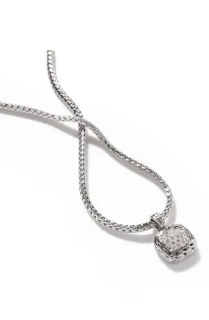 John Hardy Carved Chain Necklace With Diamonds