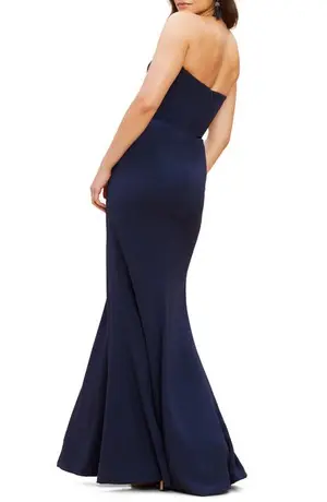 Dress The Population Fernanda Strapless Gown - Midnight Blue