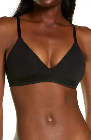 ON GOSSAMER Sleek & Lace Wireless Lift Bra - Black