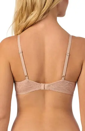 ON GOSSAMER Sleek & Lace Wireless Lift Bra - Champagne