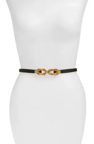 RAINA BELTS Lillian Leather Belt - Black