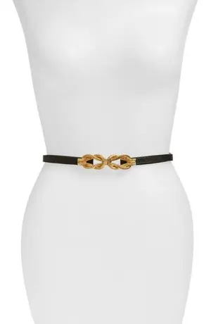 RAINA BELTS Lillian Leather Belt - Black