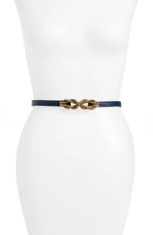 RAINA BELTS Raina Lillian Leather Belt Blue