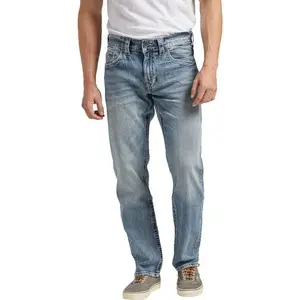 SILVER JEANS CO. Eddie Relaxed Fit Jeans - Light Indigo