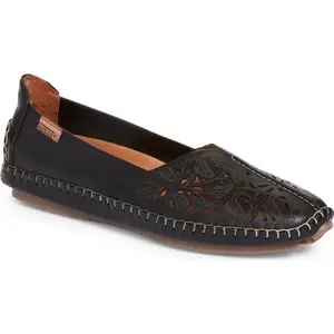 Pikolinos Jerez Perforated Loafer - Black Leather