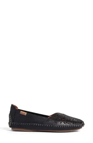 Pikolinos Jerez Perforated Loafer - Black Leather