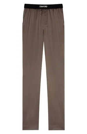 TOM FORD Stretch Silk Pajama Pants Walnut