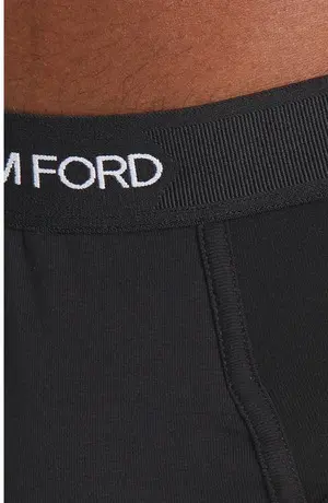 TOM FORD 2-pack Cotton Stretch Jersey Briefs - Black