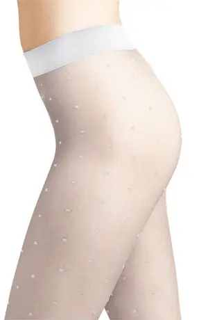 Falke Polka Dot Tights - White