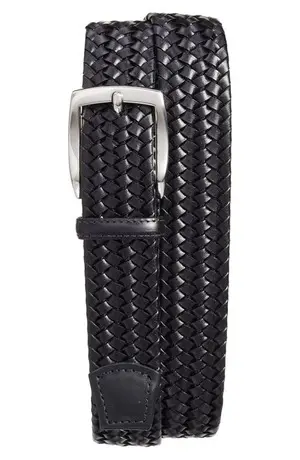 Torino Woven Leather Belt - Black