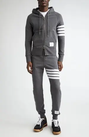 Thom Browne Stripe Jogger Pants - Dark Grey