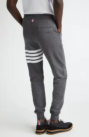 Thom Browne Stripe Jogger Pants - Dark Grey
