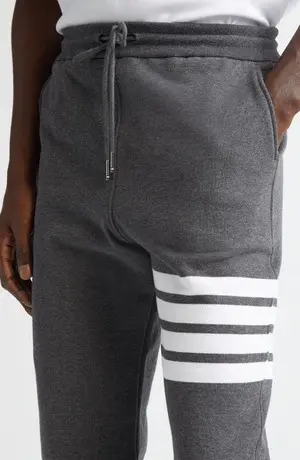 Thom Browne Stripe Jogger Pants - Dark Grey