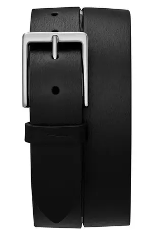 Shinola Lightning Bolt Keeper Belt - Black