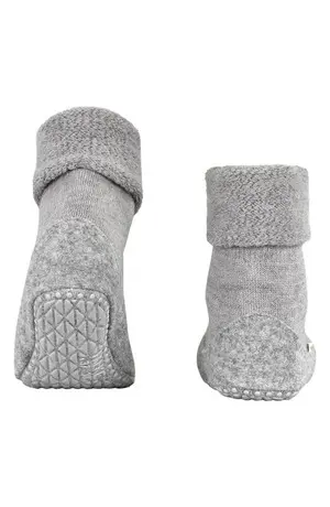 Falke Cosy Stretch Wool Slipper Socks - Light Grey Mel
