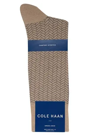 Cole Haan Geometric Dress Socks - Dune