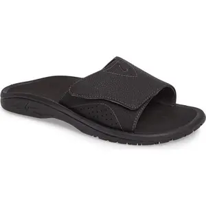 Olukai Nalu Slide Sandal - Black/ Black
