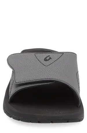 Olukai Nalu Slide Sandal - Rock/black