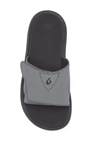 Olukai Nalu Slide Sandal - Rock/black
