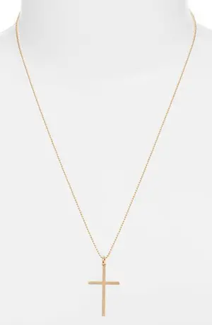 NASHELLE 14k- Fill Cross Pendant Necklace - Gold