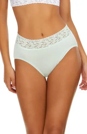 Hanky Panky Stretch Supima® Cotton French Briefs Cucumber Green