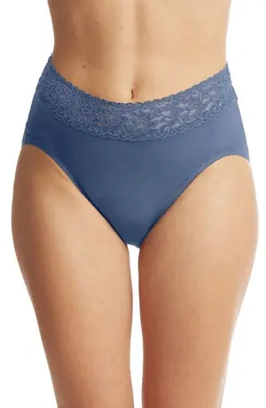 Hanky Panky Stretch Supima® Cotton French Briefs Washed Indigo Blue