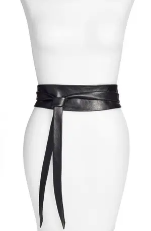 ADA Classic Leather Wrap Belt - Black