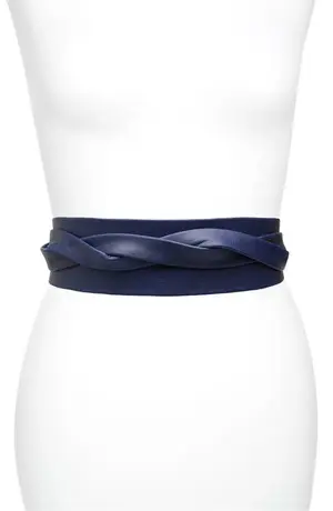 ADA Classic Leather Wrap Belt - Marine