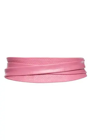 ADA Ada' Classic Leather Wrap Belt Python Fuchsia Combo