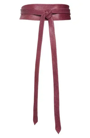 ADA Ada' Classic Leather Wrap Belt Raspberry Python