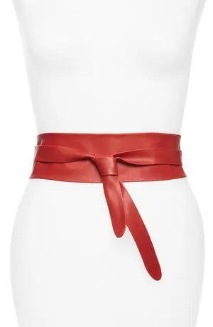 ADA Ada' Classic Leather Wrap Belt Upsdell Red