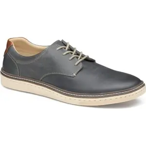 Johnston & Murphy Mcguffey Plain Toe Derby - Gray Oiled Full Grain