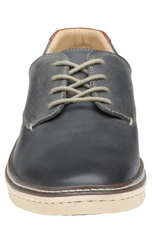 Johnston & Murphy Mcguffey Plain Toe Derby - Gray Oiled Full Grain