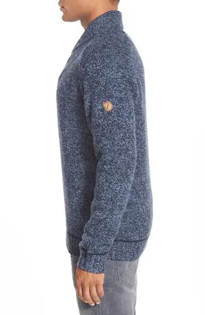 Fjallraven Lada Regular Fit Shawl Collar Sweater - Dark Navy