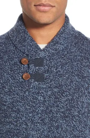 Fjallraven Lada Regular Fit Shawl Collar Sweater - Dark Navy