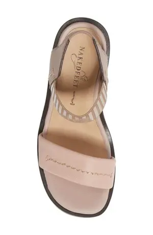 NAKED FEET Basalt Platform Sandal