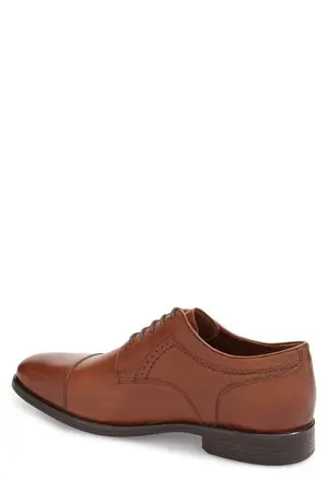 Johnston & Murphy Branning Waterproof Cap Toe Derby - Tan Calfskin