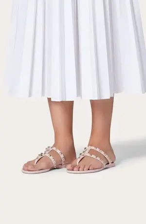 Valentino Garavani Rockstud Jelly Sandal - Poudre