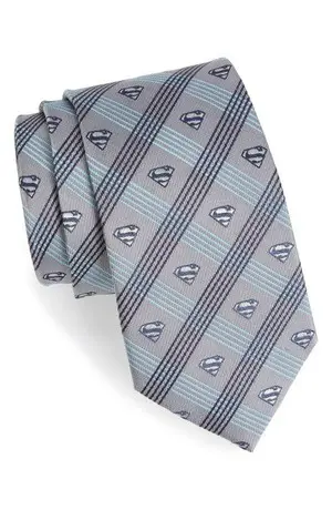 CUFFLINKS, INC. Superman Silk Tie - Grey