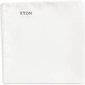 Eton Silk Pocket Square - White
