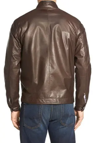 Remy Leather Lambskin Leather Jacket - Coffee