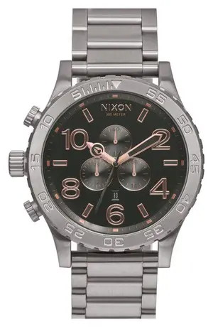 Nixon Nixon Chronograph Bracelet Watch All Silver / Black