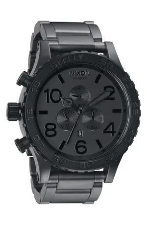 Nixon Nixon Chronograph Bracelet Watch Matte Black/ Gunmetal