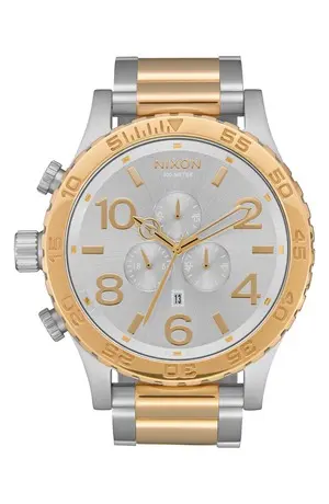 Nixon Nixon Chronograph Bracelet Watch Silver/gold