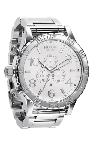 Nixon Nixon Chronograph Bracelet Watch White / Silver