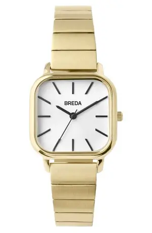 BREDA BREDA Esther Gold Plated Stainless Steel Link Bracelet Watch Gold/gold/ivory