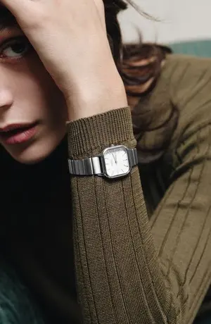 BREDA Esther Plated Stainless Steel Link Bracelet Watch - Silver/silver/ivory